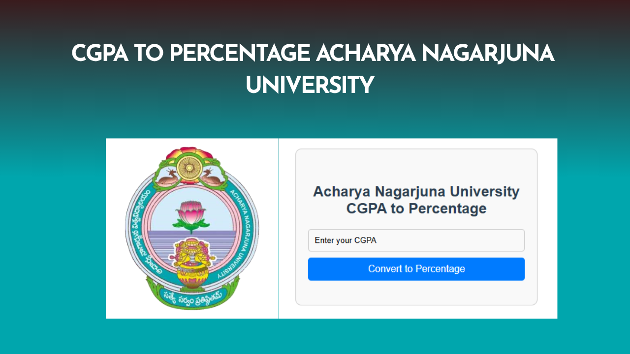CGPA to Percentage Acharya Nagarjuna University calculator 2026