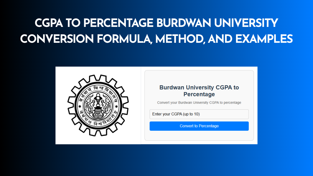CGPA to Percentage Burdwan University — Conversion Formula, Method, and ...