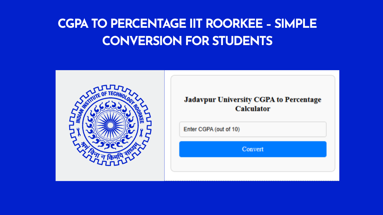 CGPA to Percentage IIT Roorkee – Simple Conversion for Students