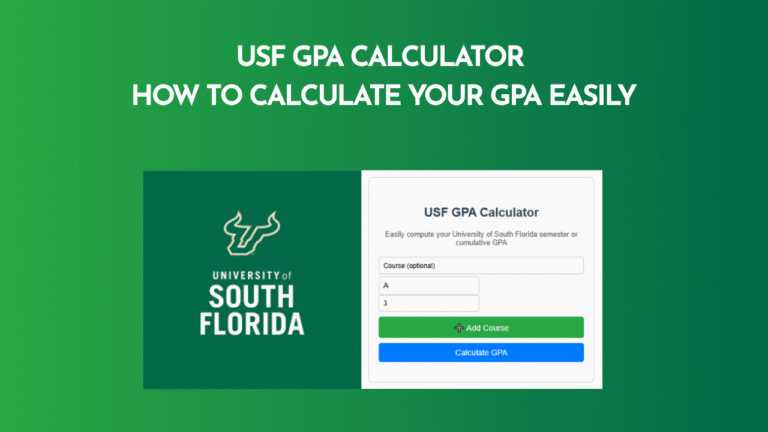 USF GPA Calculator - Cgpa To Percentage