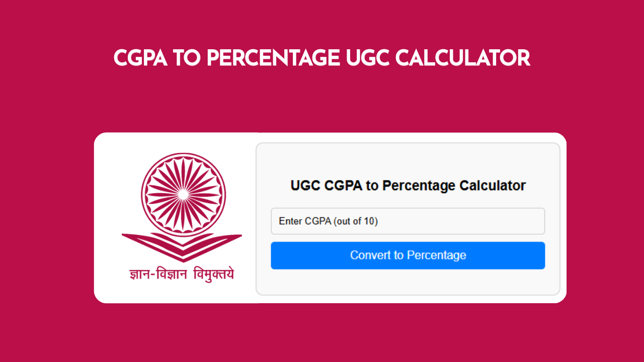 CGPA to Percentage UGC Calculator 2025